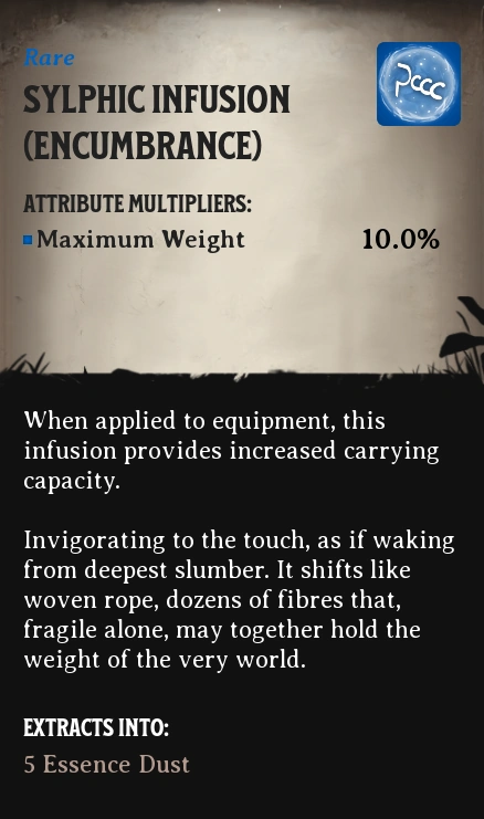 Sylphic Infusion (Encumbrance) | Nightingale Wiki | Fandom