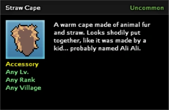 Straw Cape | Nin Online Wiki | Fandom