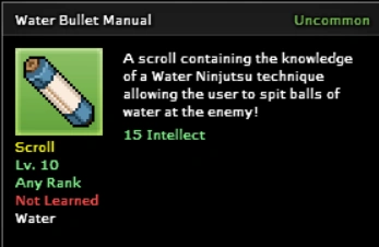 Water Bullet Technique | Nin Online Wiki | Fandom