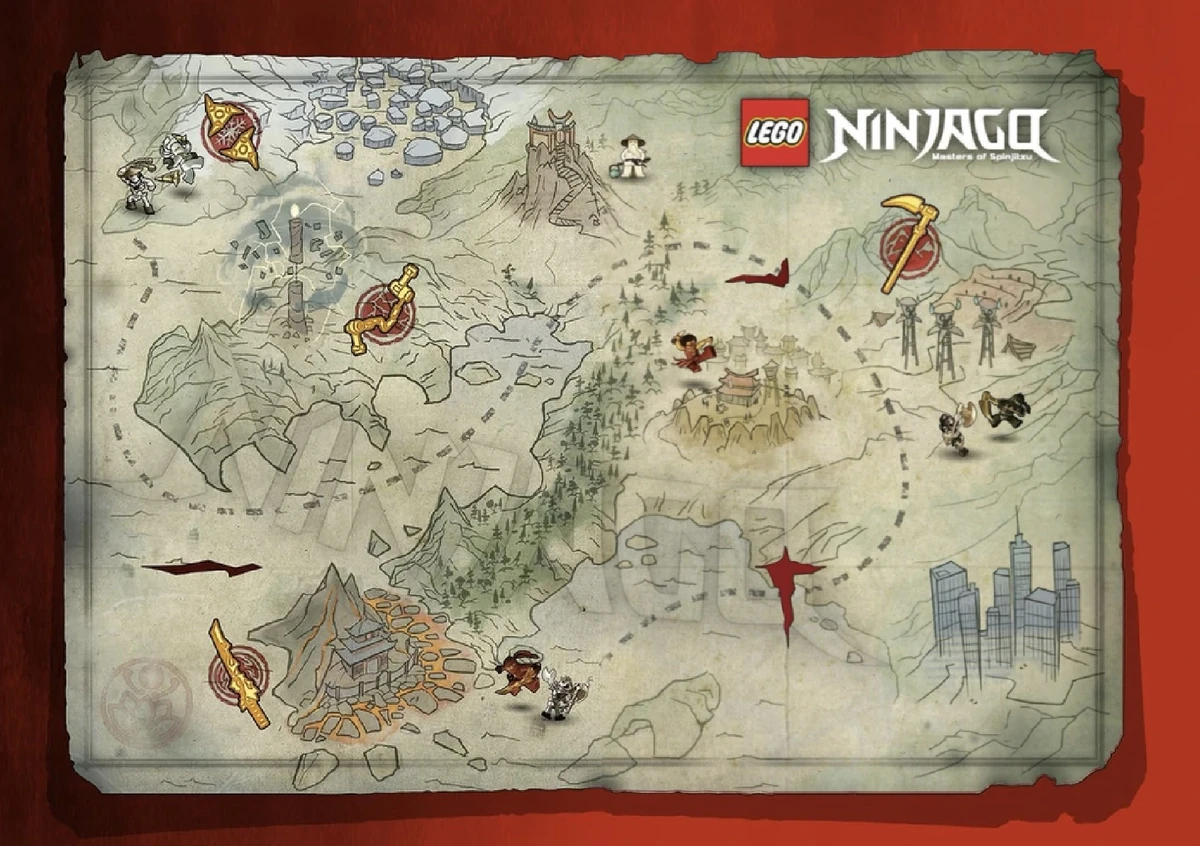 Map of the Golden Weapons | Ninjago: The New Story Wiki | Fandom