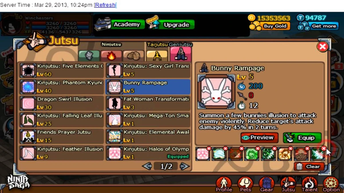 Bunny Rampage | Ninja Saga Wiki | Fandom