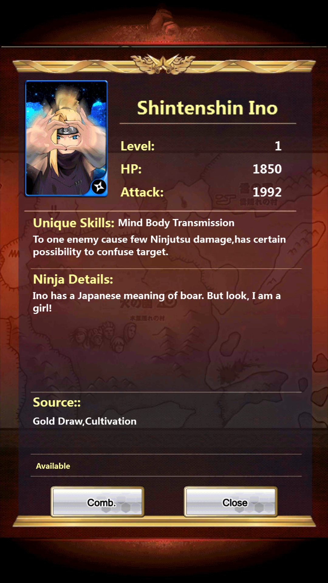 Shintenshin Ino (Blue) | Ninjutsu OL Wikia | Fandom