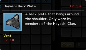 Hayashi Back Plate | Nin Online Wiki | Fandom