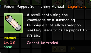Poison Puppet Summoning Manual | Nin Online Wiki | Fandom