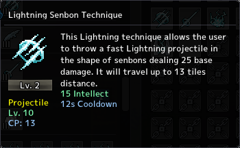 Lightning Senbon Technique Lv. 2 | Nin Online Wiki | Fandom