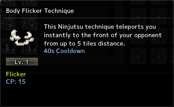 Body Flicker Technique Lv. 1 | Nin Online Wiki | Fandom