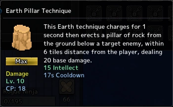 Earth Pillar Technique Lv. Max | Nin Online Wiki | Fandom