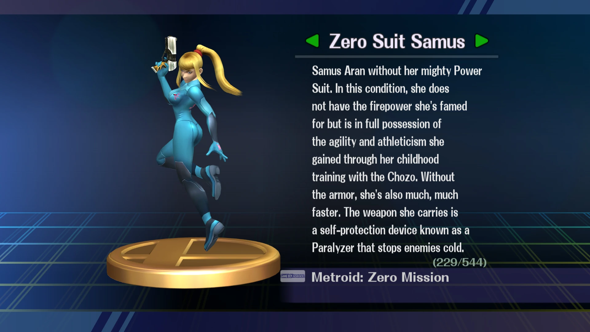 Zero Suit Samus Super Smash Bros Collection Nintendo Samus Aran With