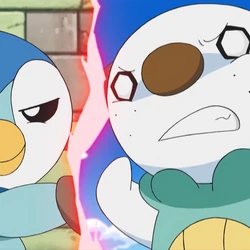 Oshawott And Piplup Fighting