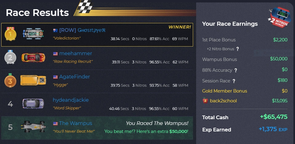 Racing | Nitro - type guide and tips Wiki | Fandom