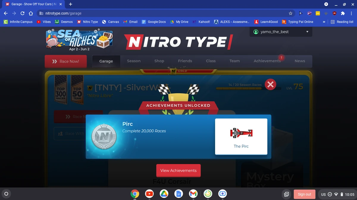 User blog:DSNT Yamo/I GOT THE PIRC!!! 20K RACES! | Nitro Wiki | Fandom