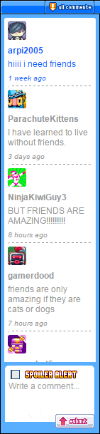 Comments module | Nitrome Wiki | Fandom