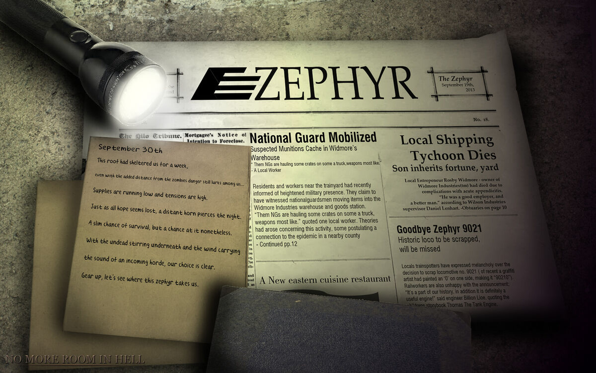 Zephyr | No More Room in Hell Wiki | Fandom
