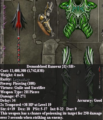 Demonblood Ranseur | Nodiatis Wiki | Fandom