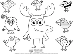 moose a moose and zee coloring pages