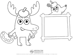 moose a moose and zee coloring pages