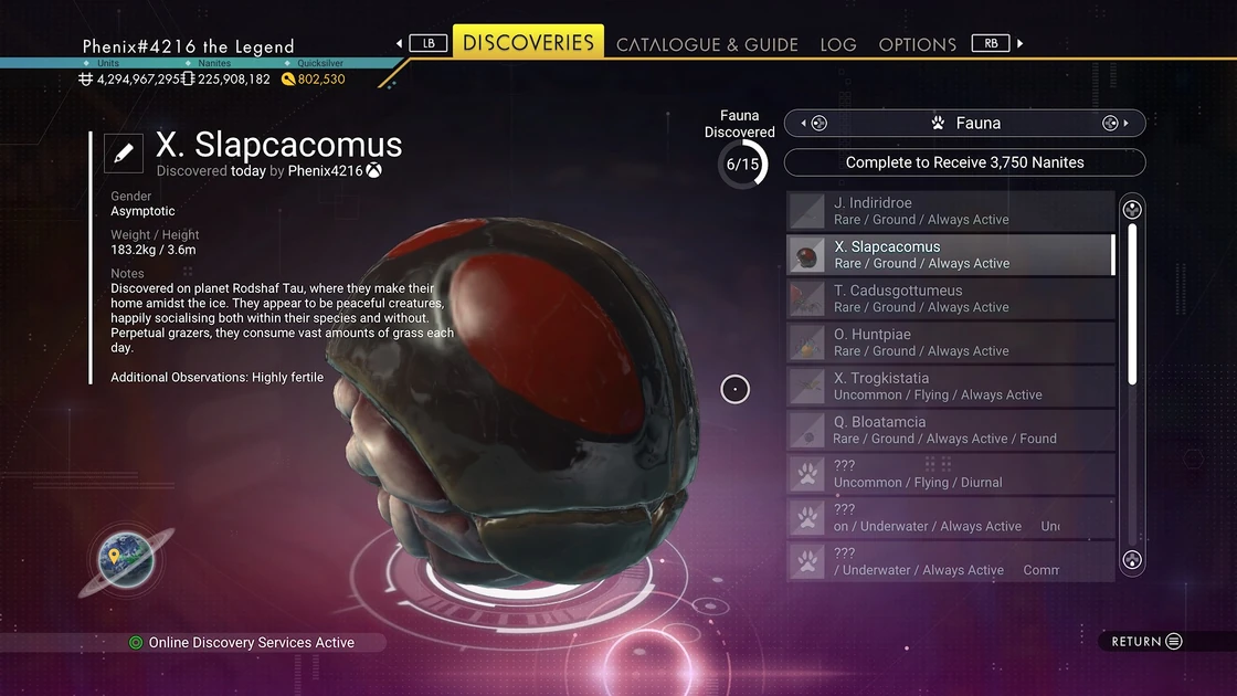 X.Slapcacomus - No Man's Sky Wiki