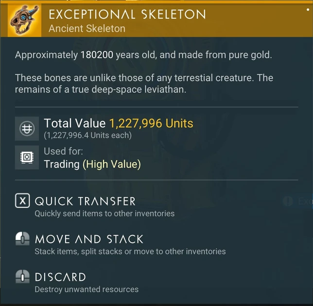 Ancient Skeleton - No Man's Sky Wiki