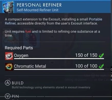 Personal Refiner - No Man's Sky Wiki