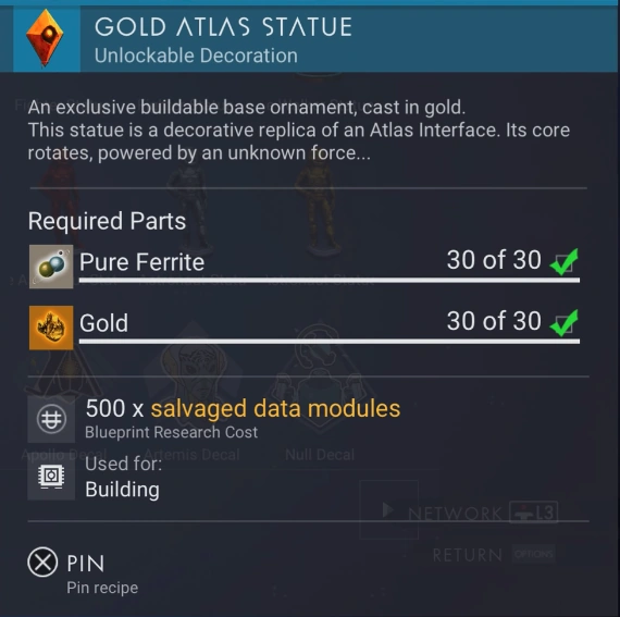 Gold Atlas Statue - No Man's Sky Wiki