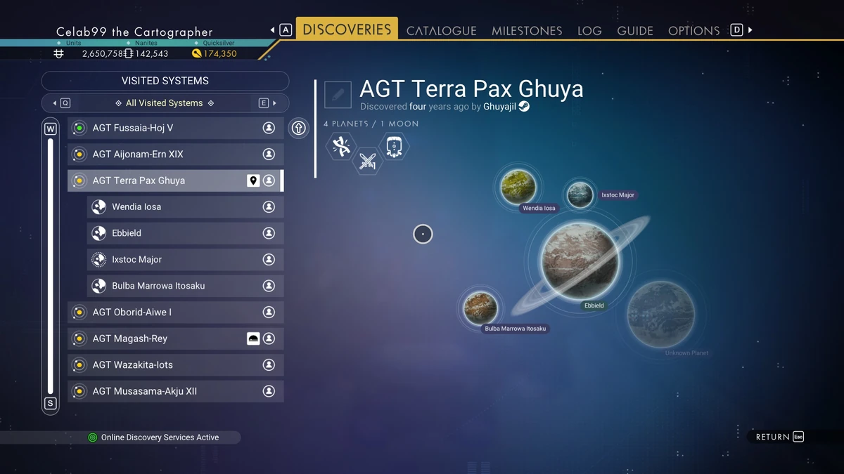 Star System - Discovery Menu - No Man's Sky Wiki