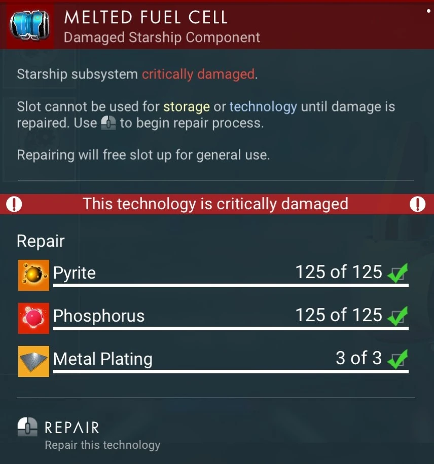 Melted Fuel Cell - No Man's Sky Wiki