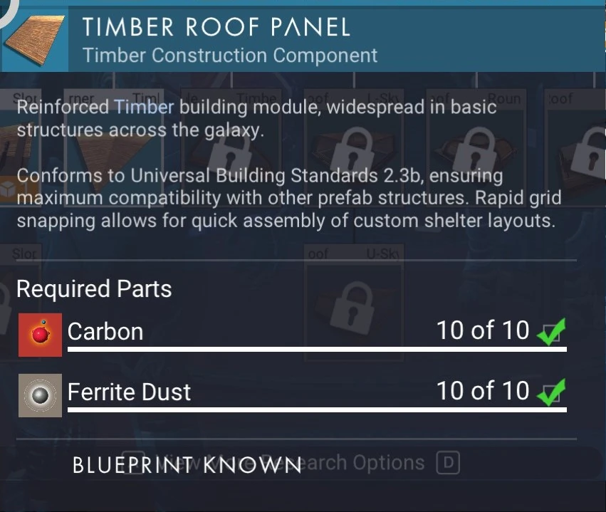 Timber Roof Panel - No Man's Sky Wiki