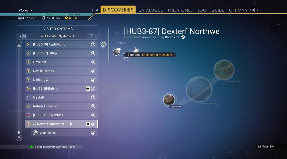 HUB3-87 Dexterf Northwest - No Man's Sky Wiki