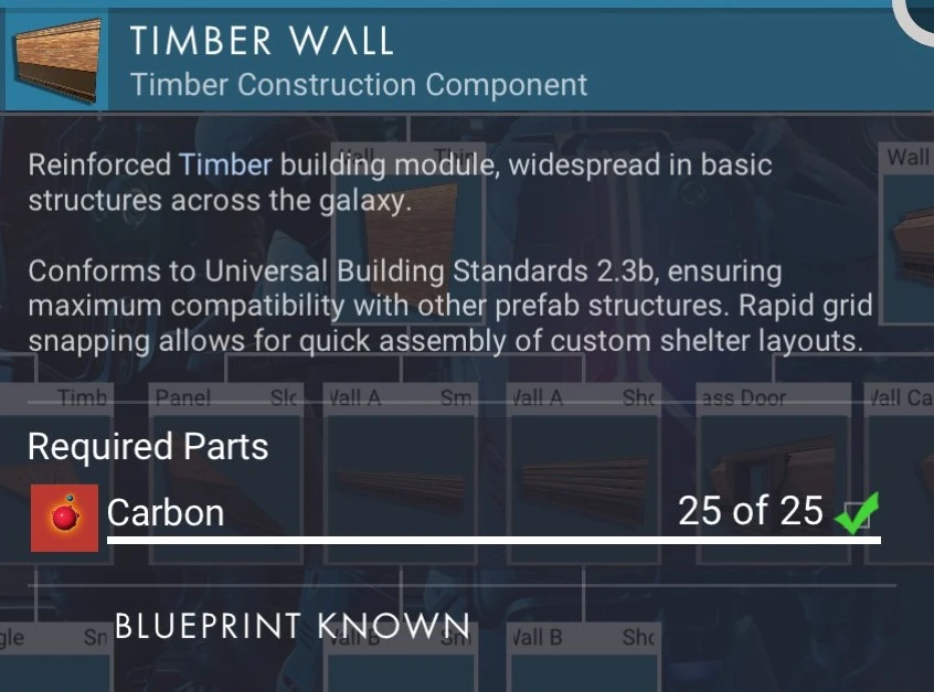 Extruded Timber Wall A - No Man's Sky Wiki