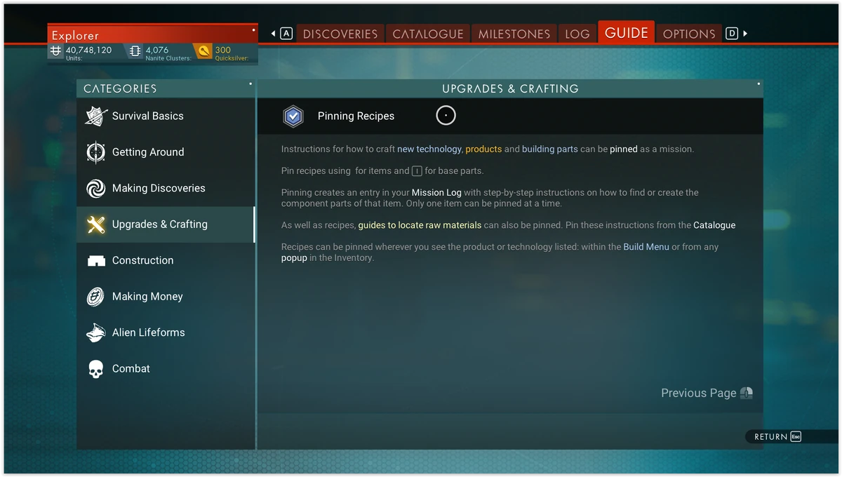 Upgrades & Crafting - No Man's Sky Wiki