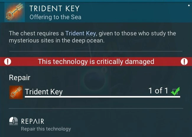 Trident Key (Damaged Component) - No Man's Sky Wiki