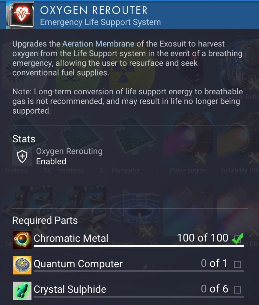 Oxygen Rerouter - No Man's Sky Wiki