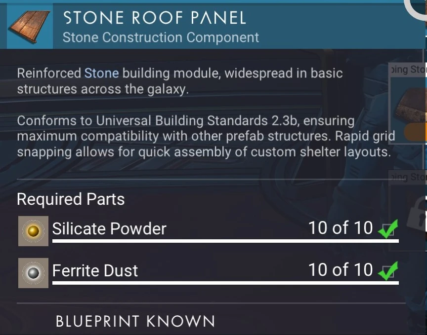 Stone Roof Panel - No Man's Sky Wiki