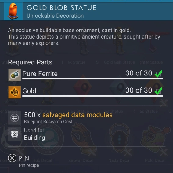 Gold Blob Statue No Man S Sky Wiki