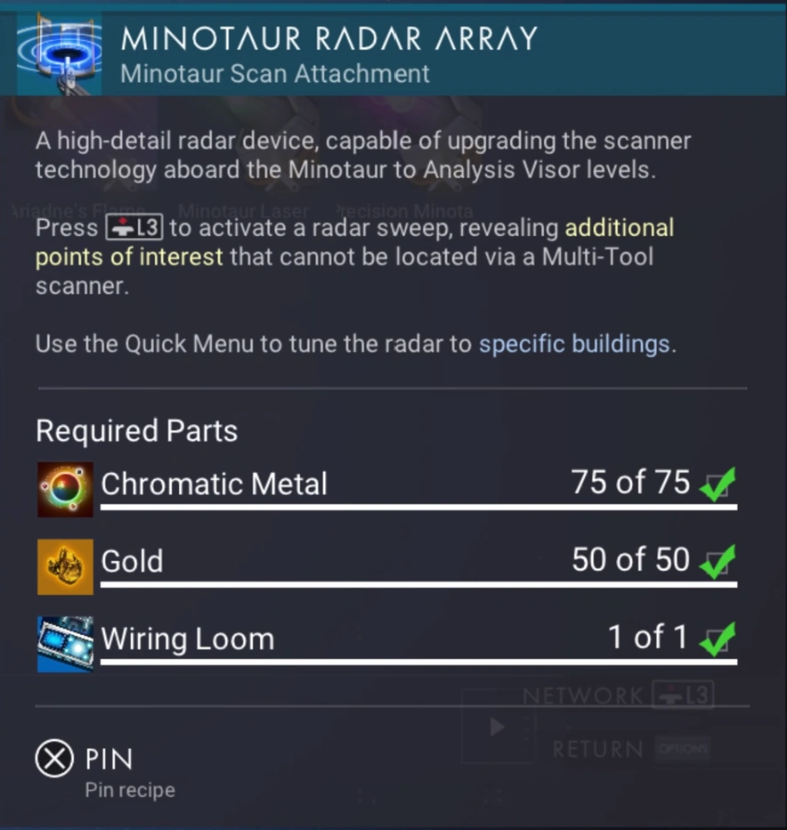 Minotaur Radar Array - No Man's Sky Wiki