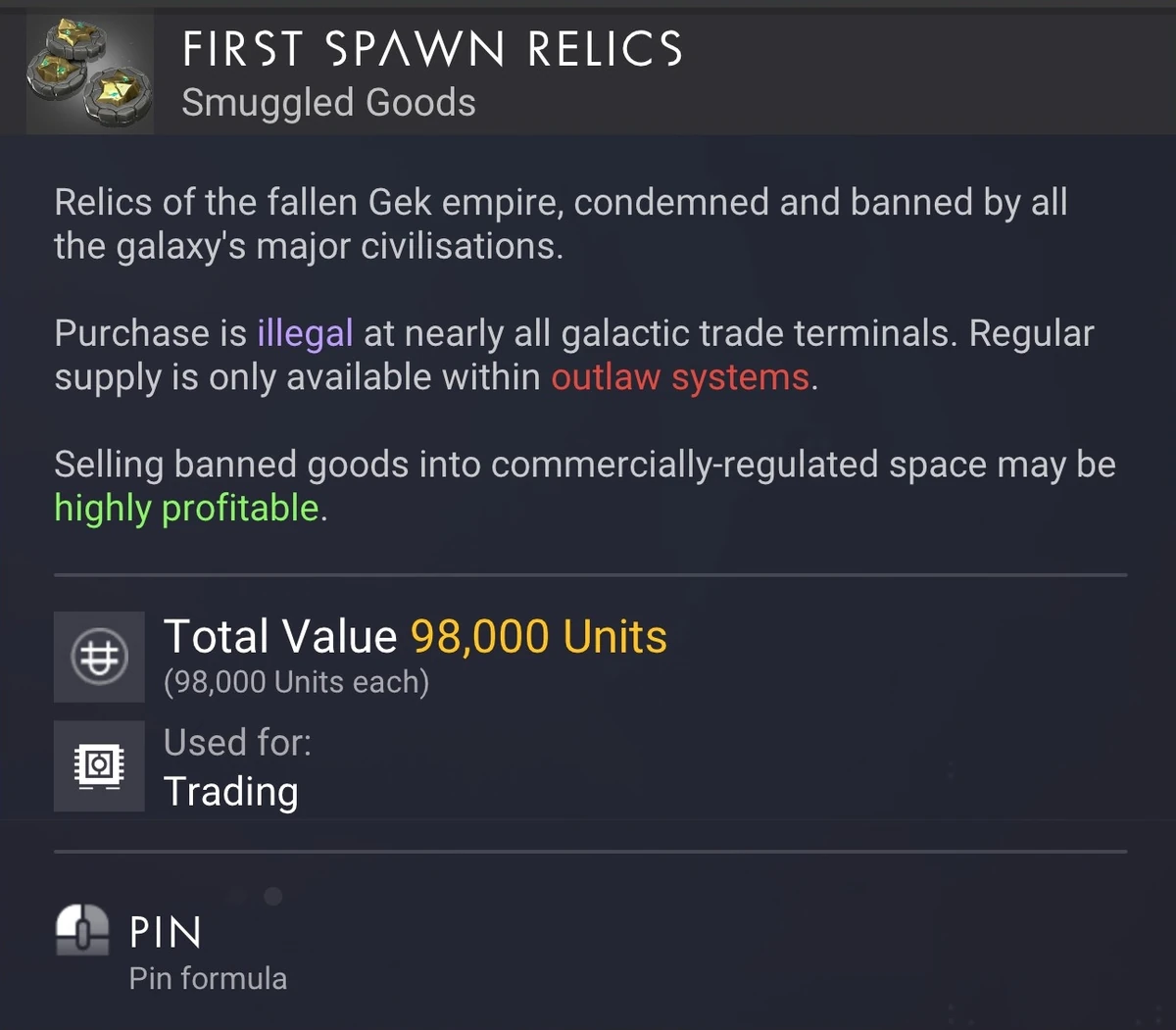 First Spawn Relics - No Man's Sky Wiki