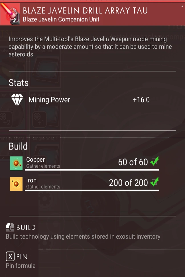 Blaze Javelin Drill Array Tau - No Man's Sky Wiki
