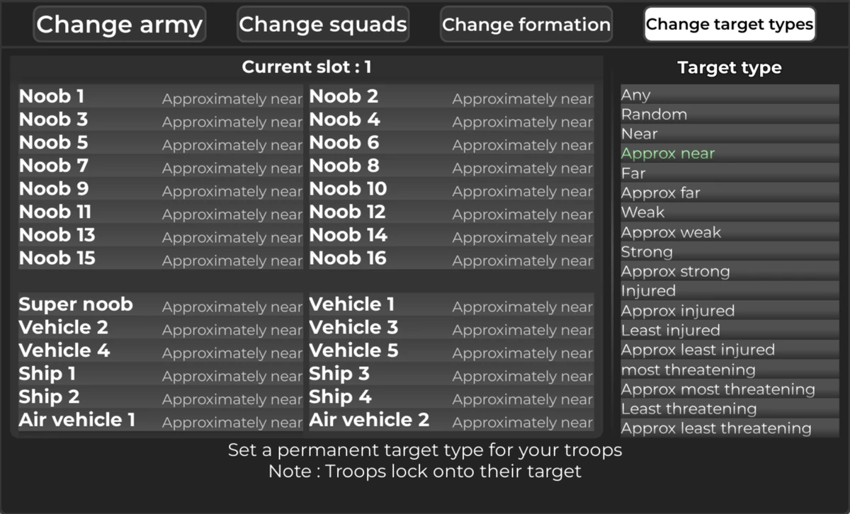 Target Types | Noob Army Tycoon Wiki | Fandom