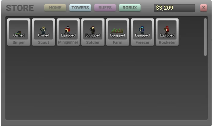 Store | Noob Defence Wiki | Fandom