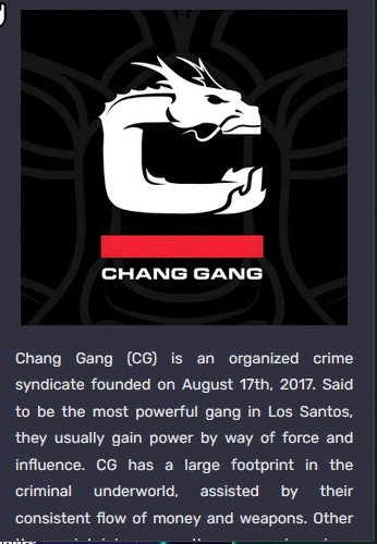 Talk:Chang Gang | NoPixel Wiki | Fandom