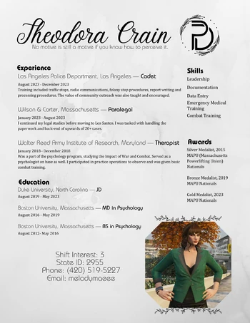 Theodora Crain | NoPixel Wiki | Fandom