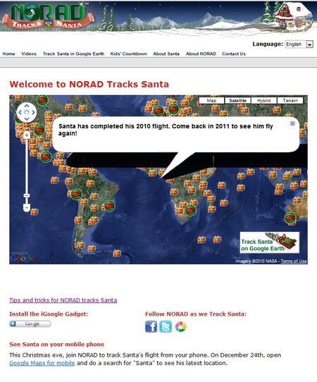 NORAD Tracks Santa Primer - Part 2 - Website | NORAD Tracks Santa Wiki ...
