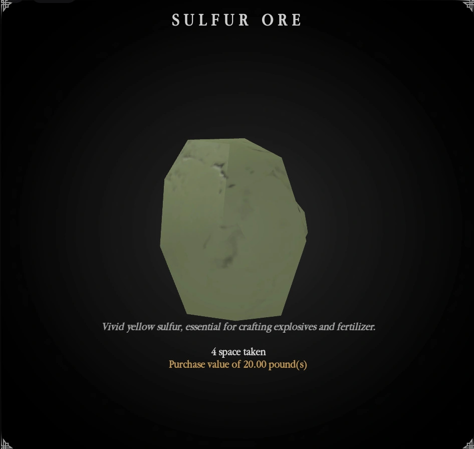 Sulfur | Northwind Wiki | Fandom
