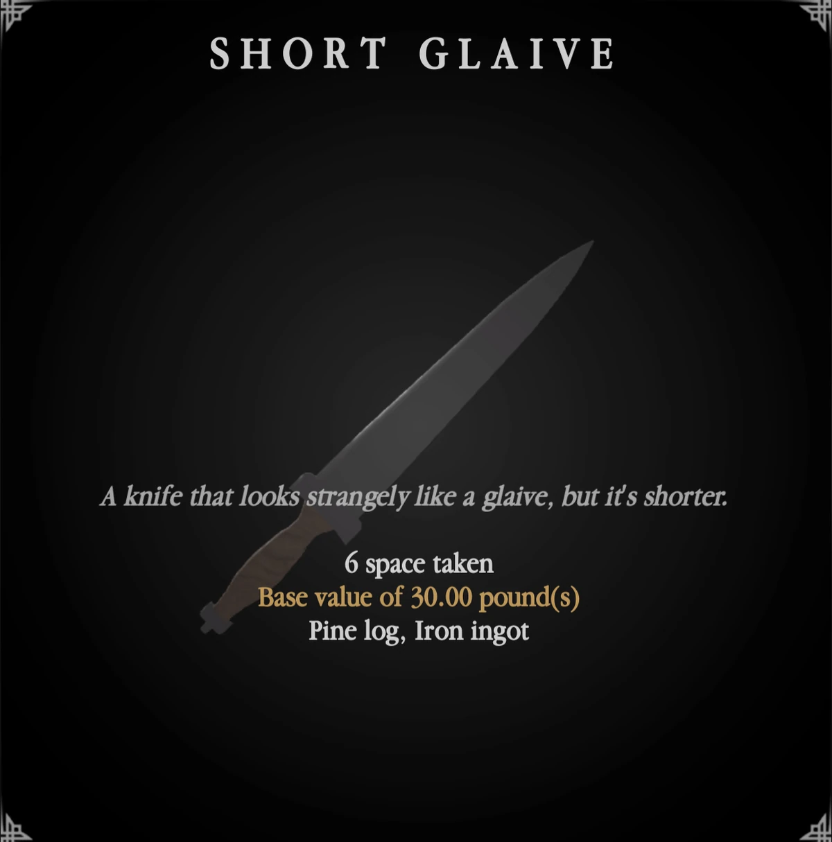 Short glaive | Northwind Wiki | Fandom