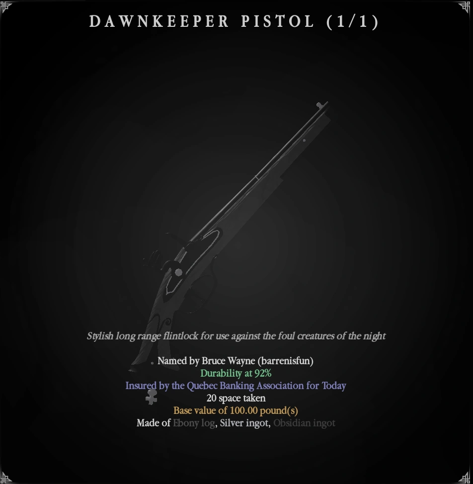 Dawnkeeper pistol | Northwind Wiki | Fandom