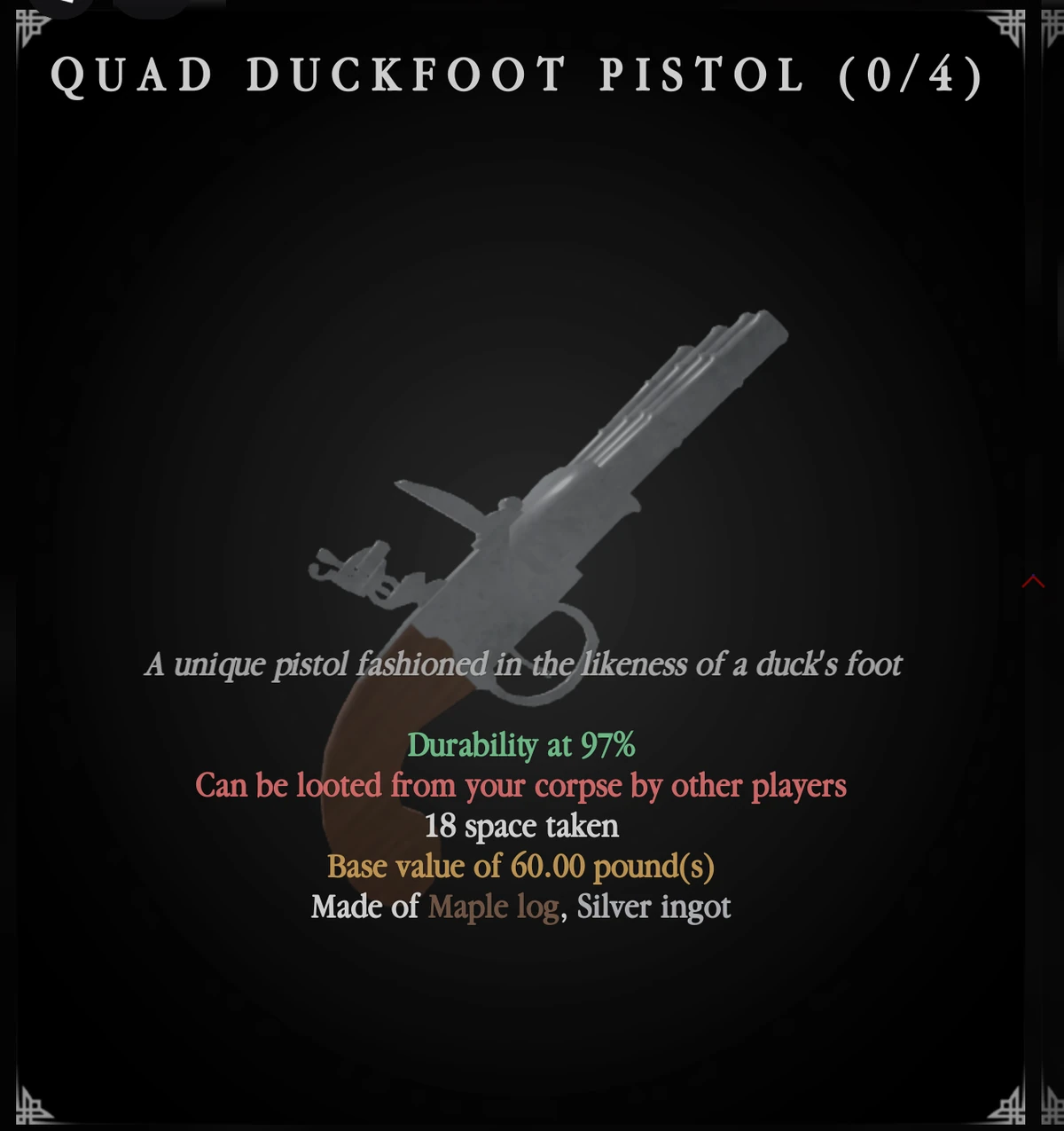 Quad duckfoot pistol | Northwind Wiki | Fandom