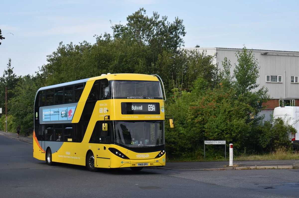 Yellow Line 69A | Nottingham City Transport Unofficial Wiki | Fandom