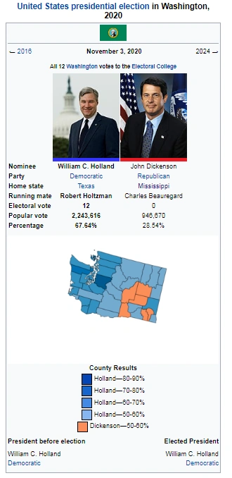 United States presidential election in Washington, 2020 | Novelas | Fandom