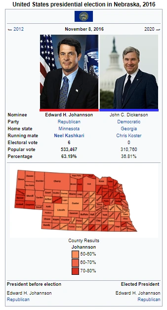 United States presidential election in Nebraska, 2016 (New Johannson ...