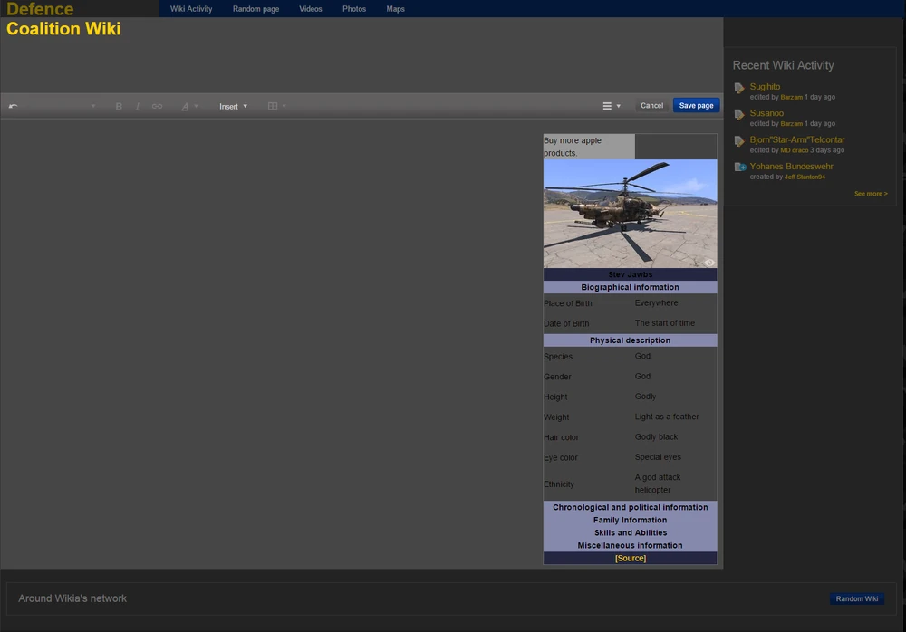 Infobox construction tutorial - New Editor, Visual mode | The Cosmic ...
